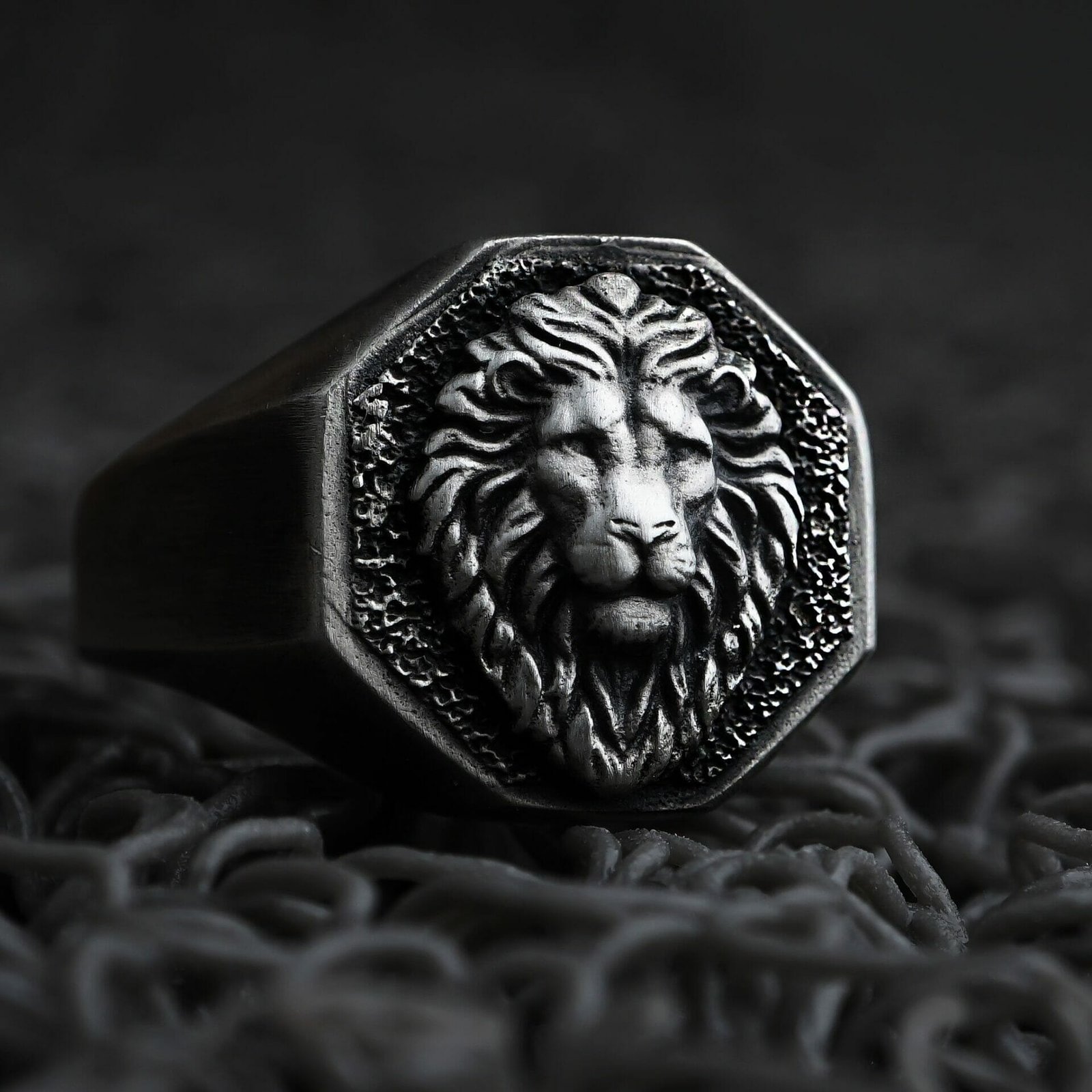 Lion Signet Ring for Men