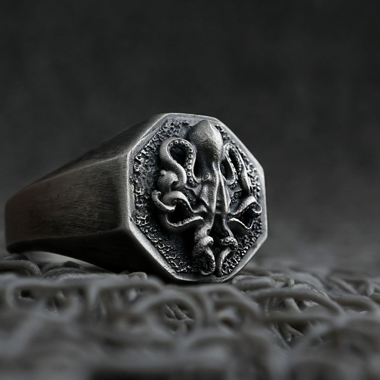 Octopus Signet Ring for Men
