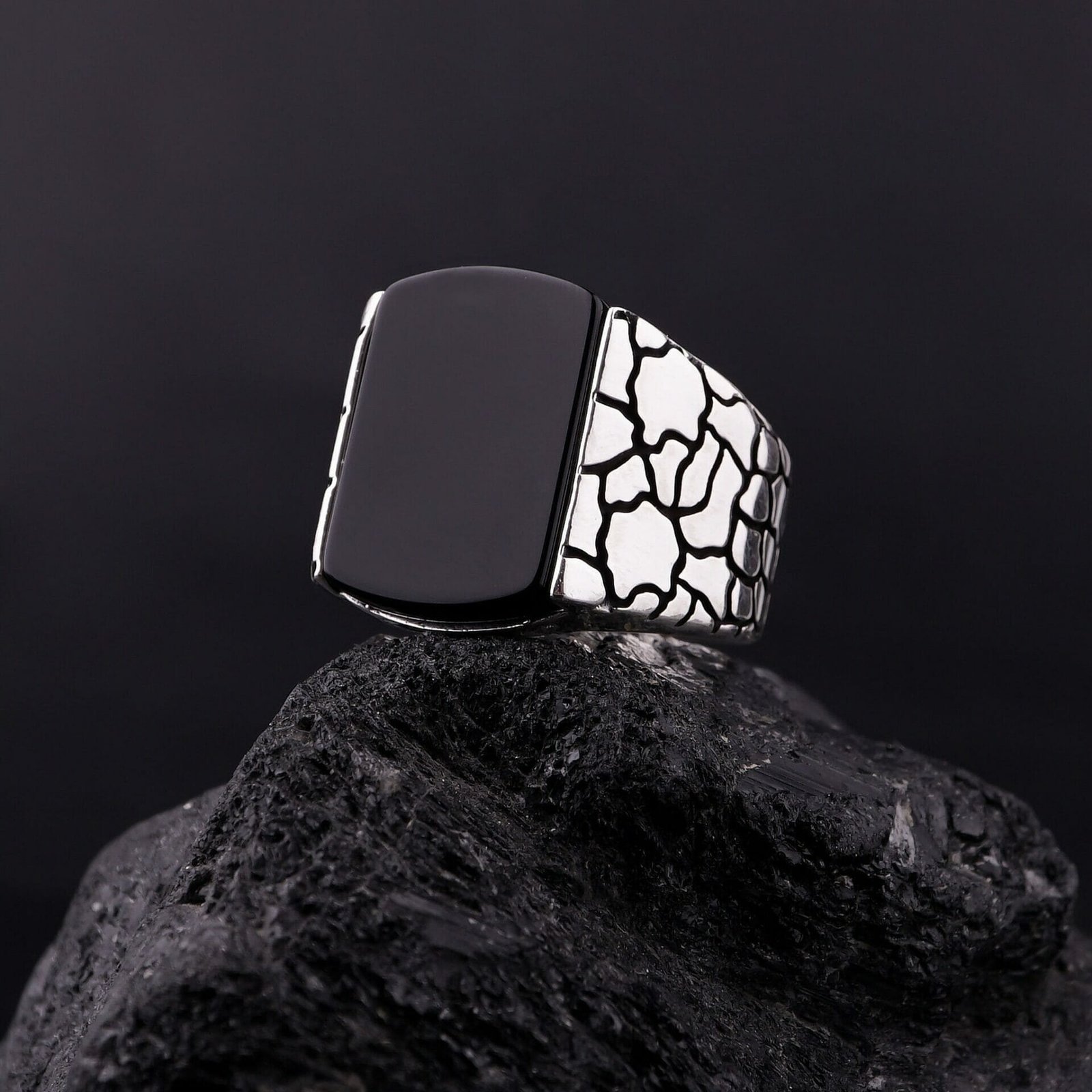 Onyx Signet Ring for Men