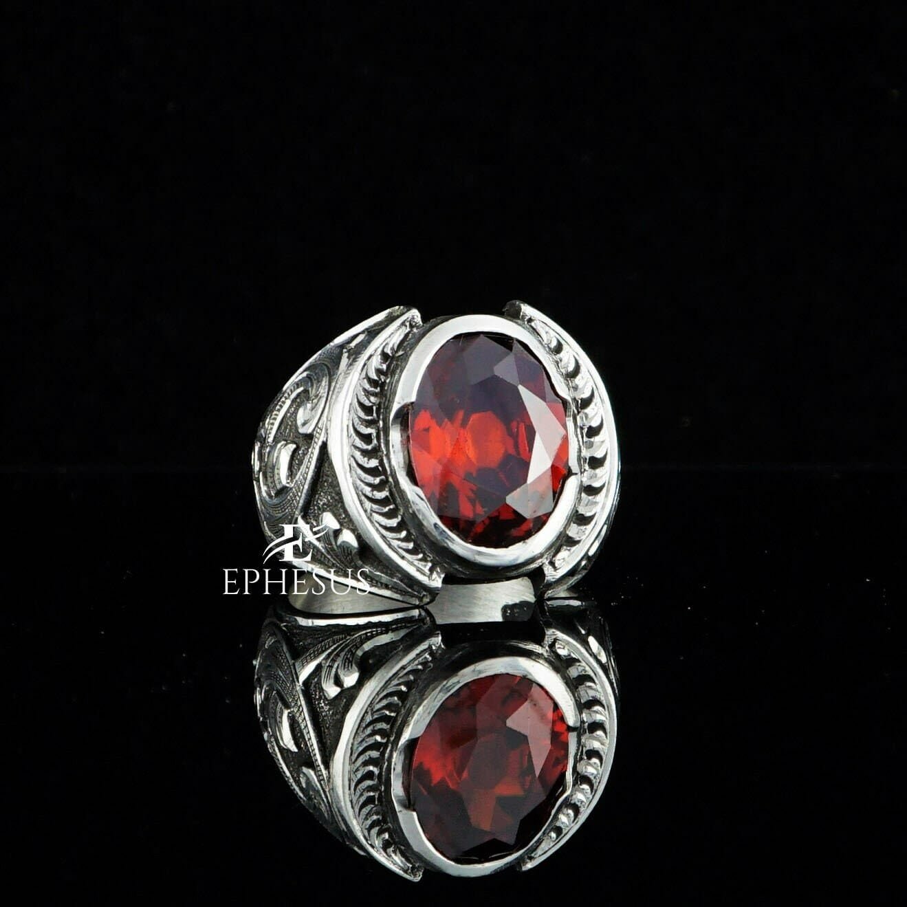 Oval Garnet Ring