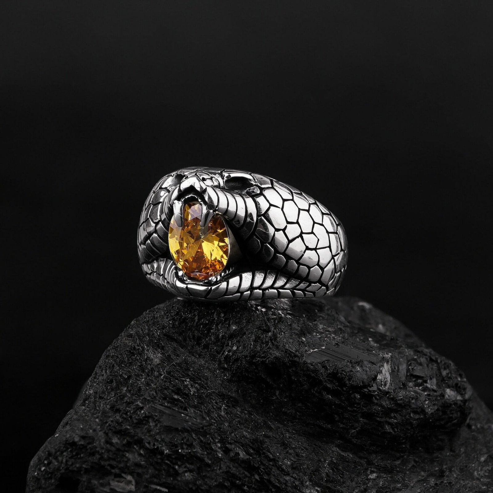 Snake Head Ring for Men